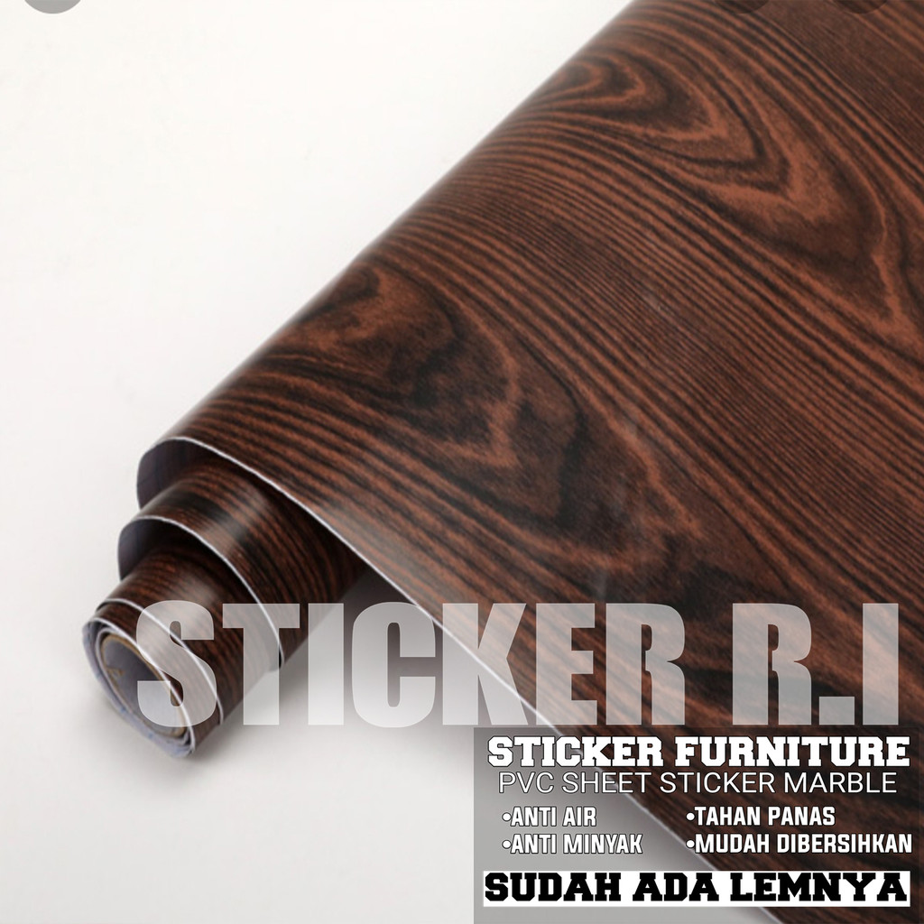 Dark Brown Wood Grain Wall Wallpaper 1 meter x 45 cm Wooden cupboard ...