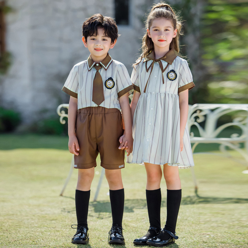 Elementary School Uniform Suit Preppy Shirt Class Uniform British Short ...