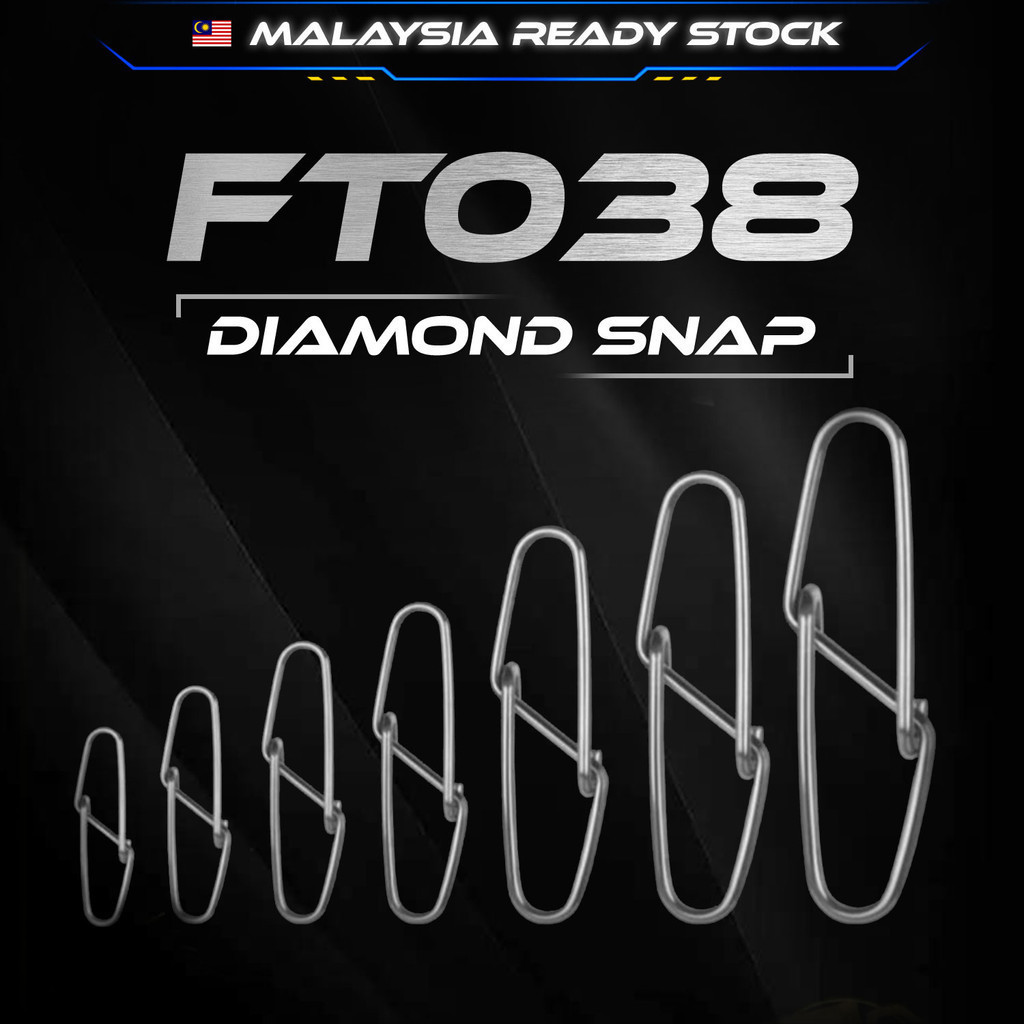 【MR.T】 #1-#6 Diamond Snap Kili Pancing Snap Pin Connector Fishing Max ...