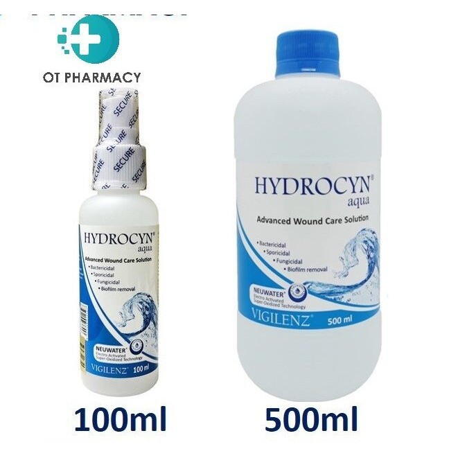 Hydrocyn Aqua Advanced Wound Care 100ml Spray /500ml solution | Shopee ...
