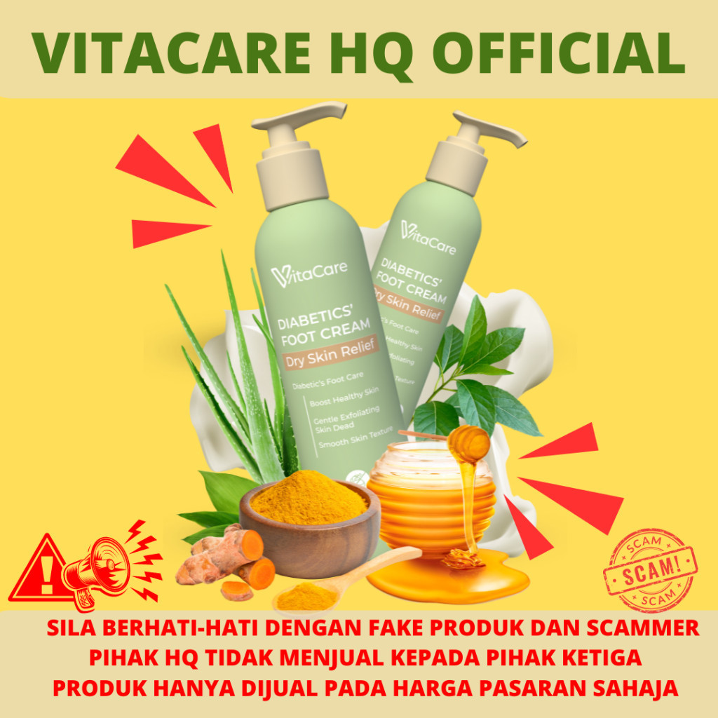 Vitacare HQ - Botanic Diabetic Foot Cream | Foot Ulcer | Krim Penjagaan Kaki | Shopee Malaysia