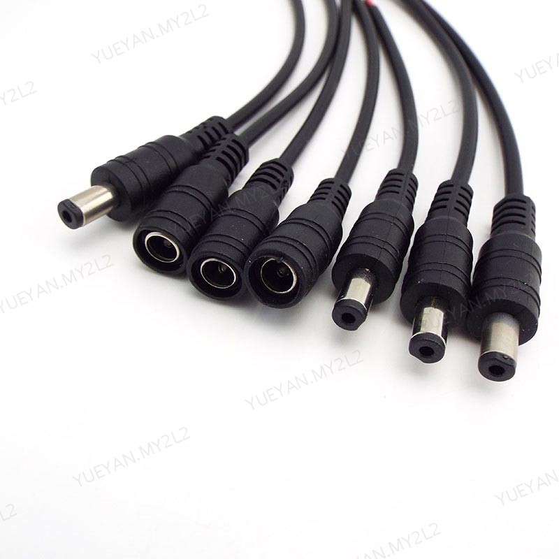 Pigtail DC Power Supply Cable 12V 5.5x2.1mm Male Female Wire Connector ...