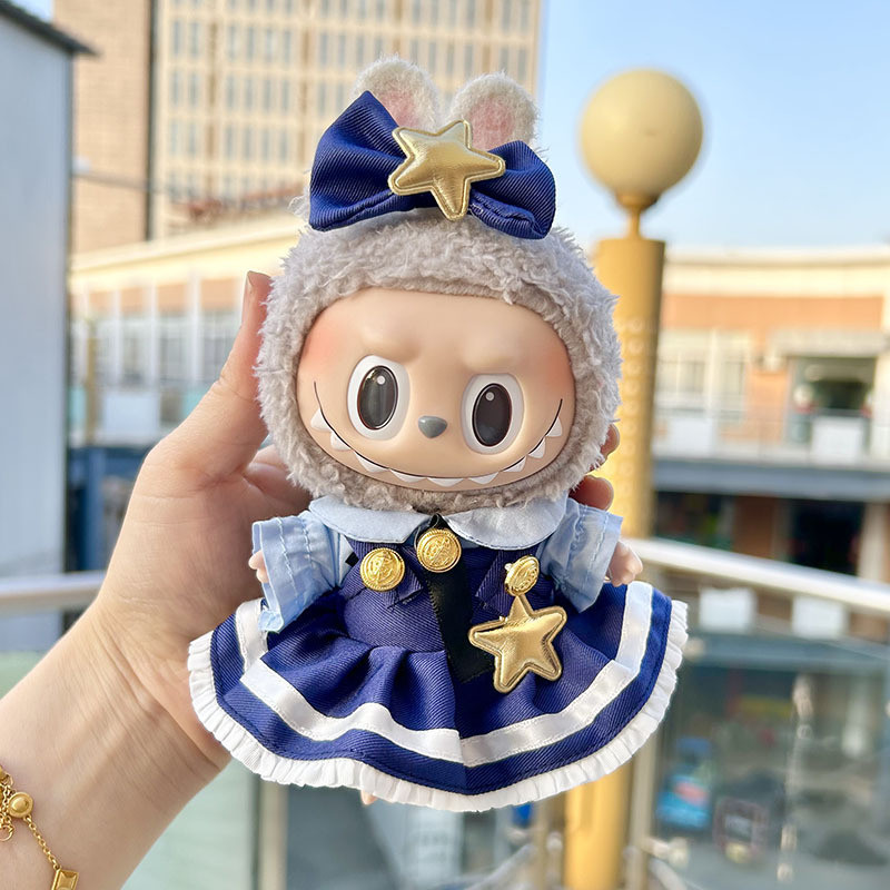17CM Labubu Macaron Doll Clothes Set Labubu Clothes Accessories ...