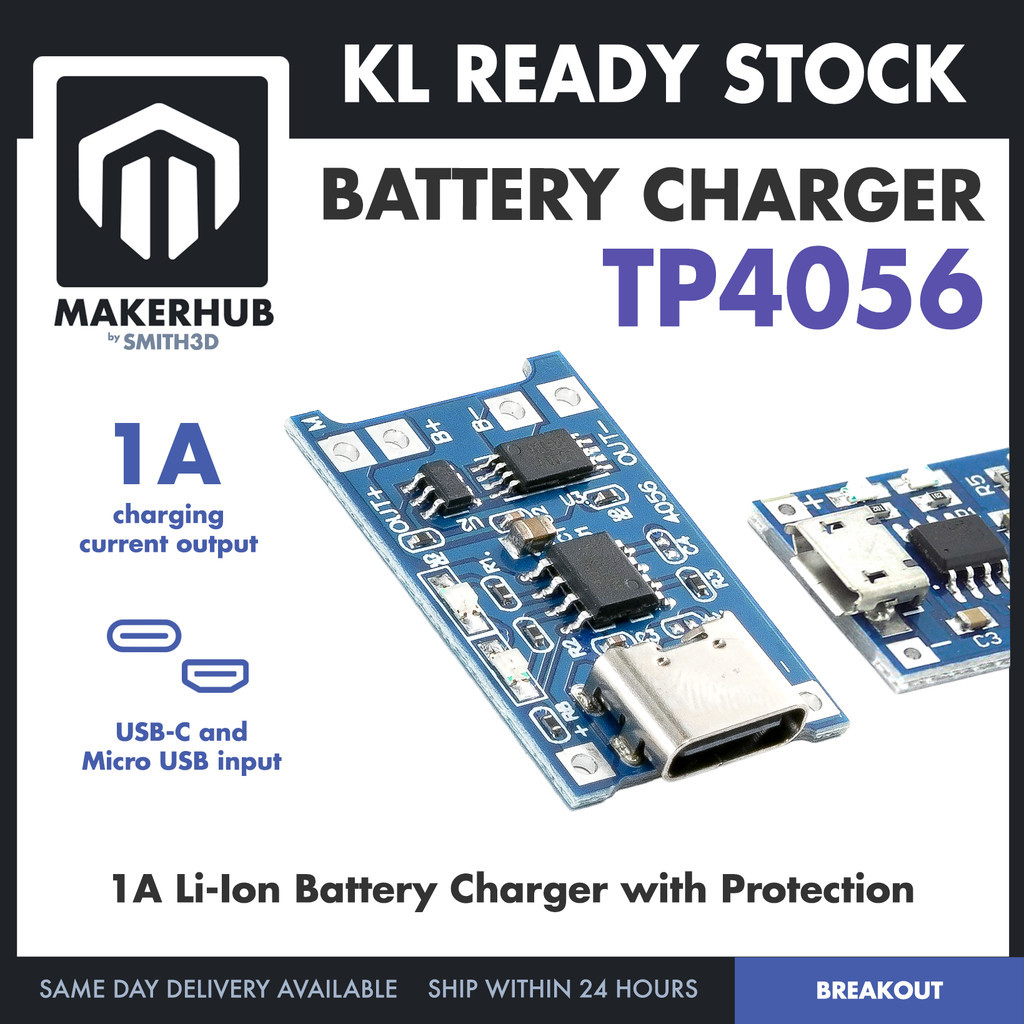 TP4056 18650 Battery Charger Module Lithium Ion Battery Li-ion Battery ...