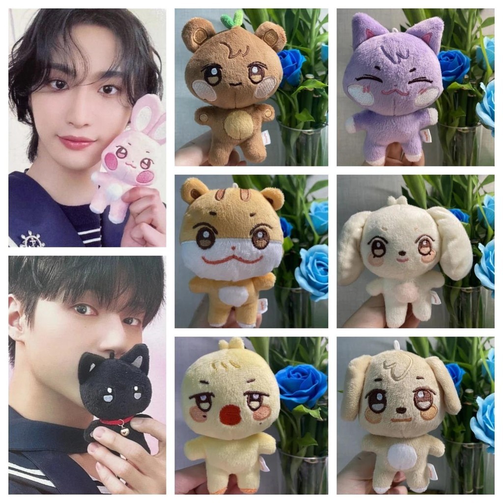 10CM ATEEZ Pop-up Store Doll Keychain ANITEEZ Cartoon Cute Plush Pendant Keyring Bag Accessories ...