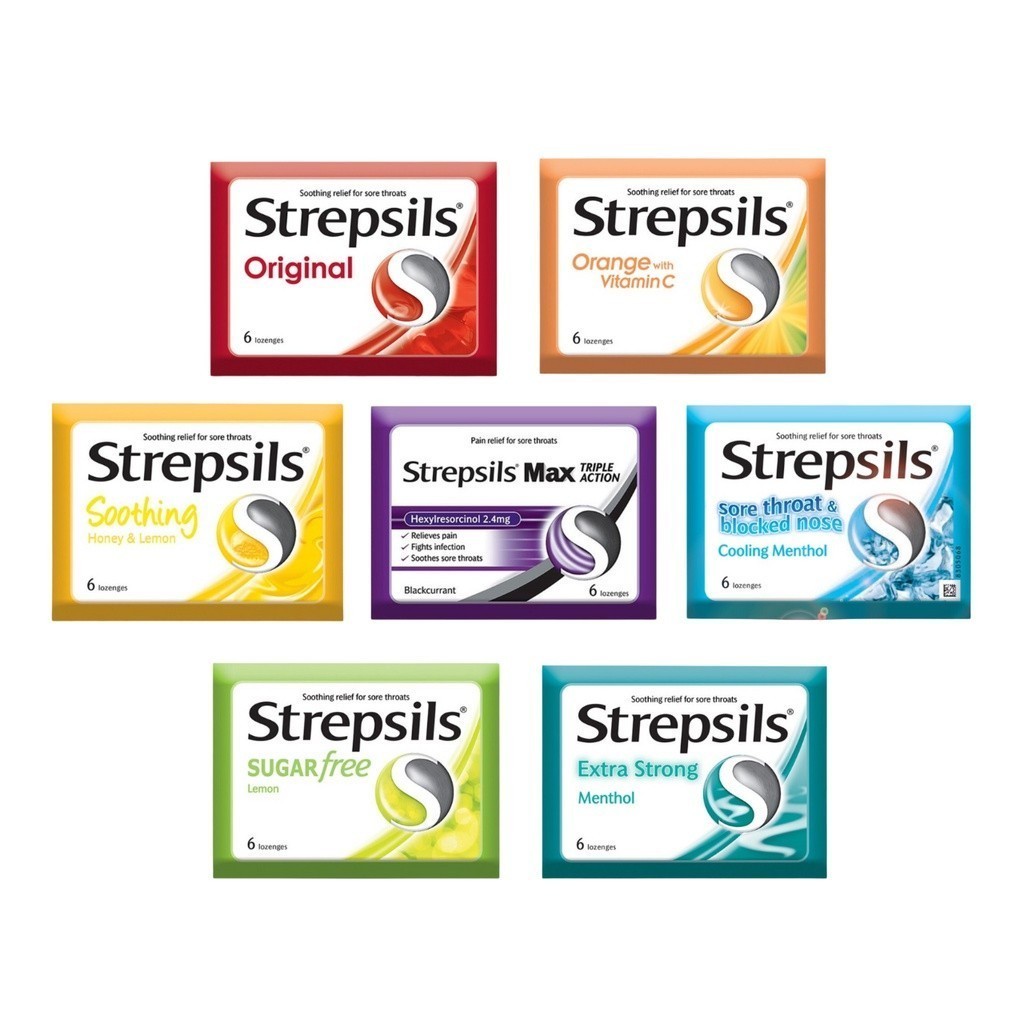 (FRESH BATCH) Strepsils Sore Throat Relief Lozenges Antiseptic ...