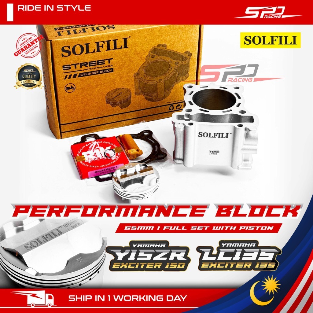 Y15 LC Cylinder Block Kit Set I 65MM I Ceramic Type I Street ...