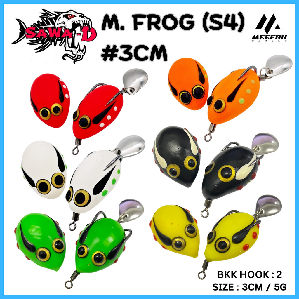 SAWA D - M.FROG #3CM (S4) - Soft Lure Bait Jump Frog Katak | Shopee ...