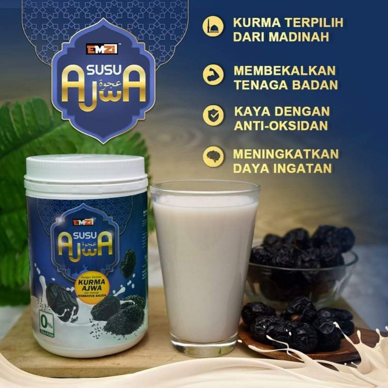 🔥𝗢𝗥𝗜𝗚𝗜𝗡𝗔𝗟 🇲🇾 | SUSU KURMA AJWA 270G | MINUMAN KHASIAT DENGAN KURMA AJWA ...