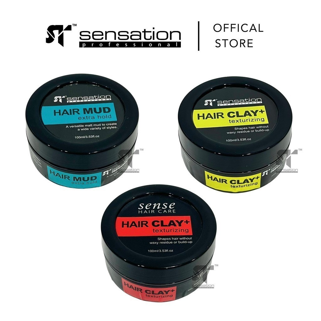 ST Sensation Hair Clay + Texturizing (Green) 100ml / Sense Hair Clay+ ...