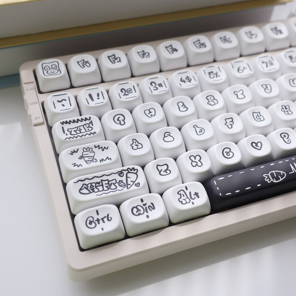 BOW Luobotu Keyboard Keycaps MOA Height Mechanical Keyboard Key Cap PBT ...