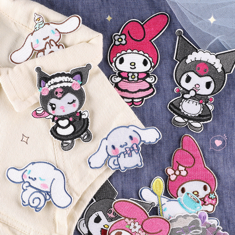 (Yunita) Iron On Patch Embroidery Sanrio Series Kuromi Melody ...