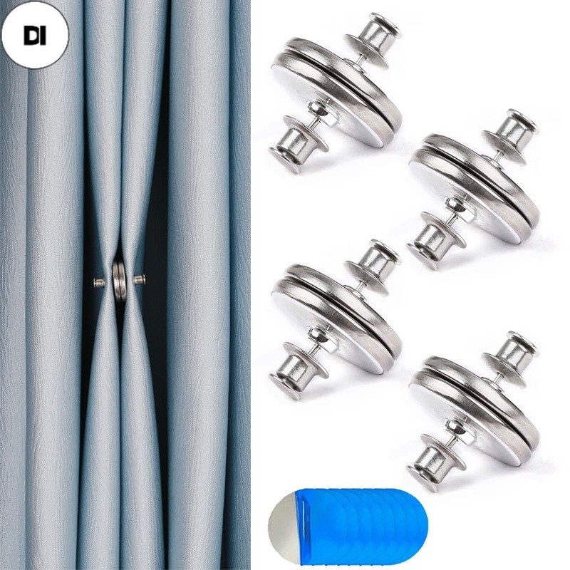 DI 1 Pair Removable Concealed Curtain Buttons With Magnetic Buttons ...