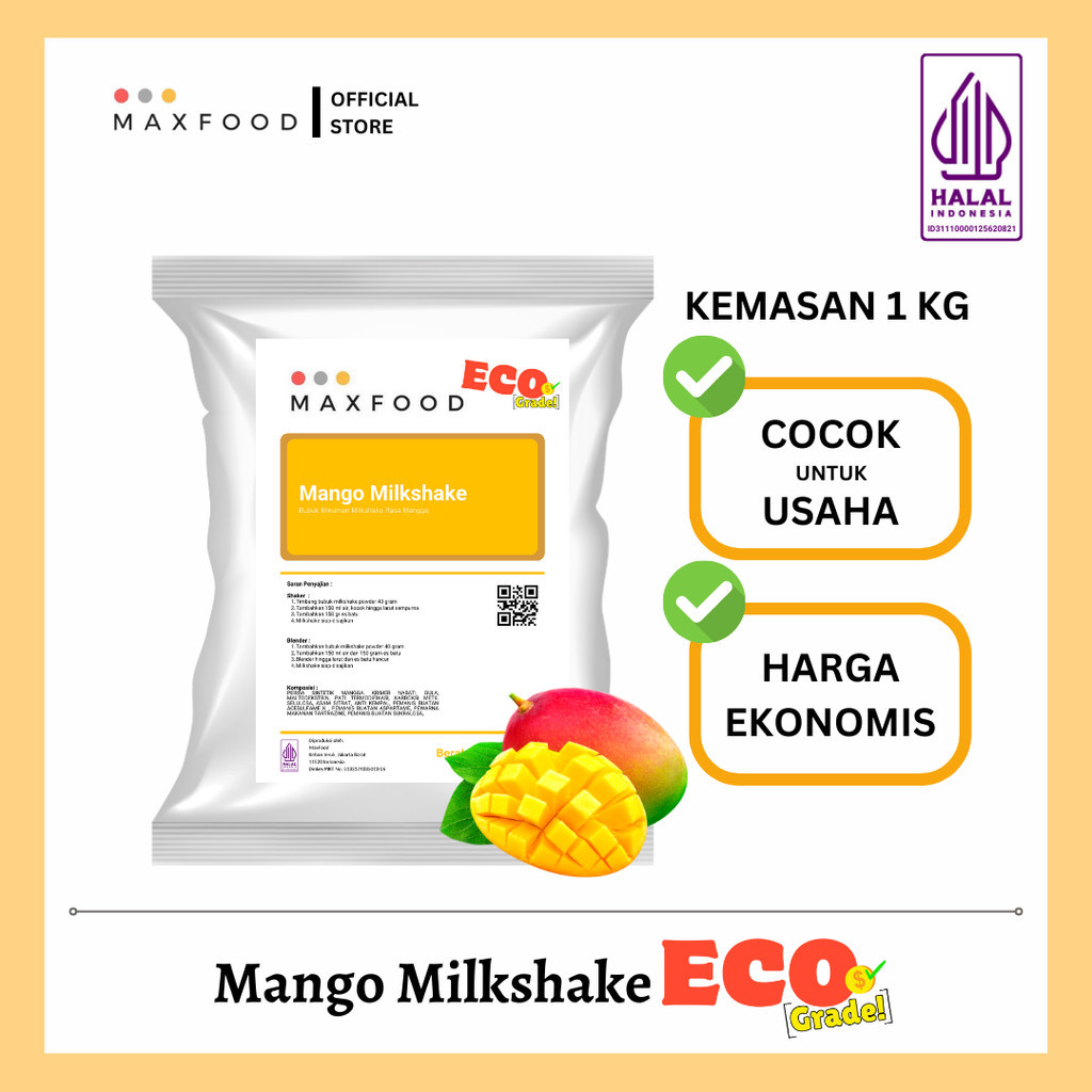 [ECO] Mango Milkshake Powder / Economical Mango Milkshake Flavored ...