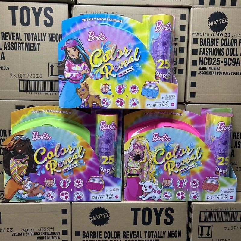 Barbie Color Reveal Totally Neon Fashions Doll Assortment Hcd25 Tie Dye ...
