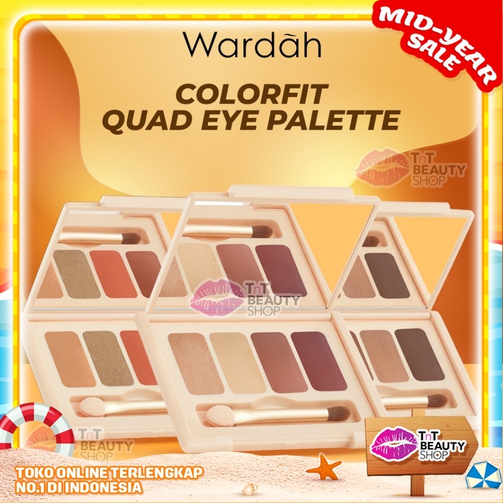 Wardah Colorfit Quad Eye Palette - Eyeshadow 4 in 1 Pigmented ...