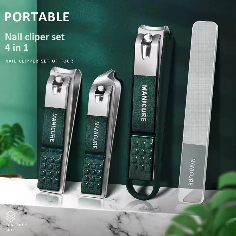 4pcs High-Quality Portable Manicure Gift Box Set Anti-Percikan Nail ...