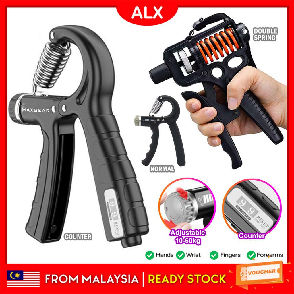 ALX BORONG Malaysia MAXGEAR 10-60KG Adjustable Resistance Hand Grip ...