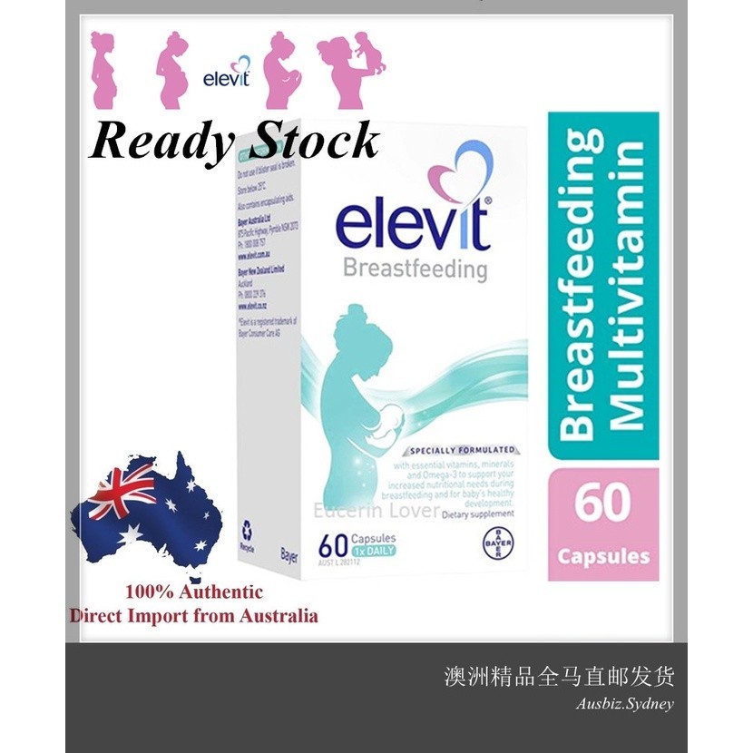 [Ready Stock EXP: 12/2026] Elevit Breastfeeding Multivitamin Capsules ...