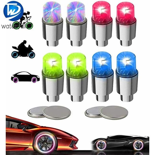 Megasale!! Car Motorcycle Bicycle Blue Photosensitive Tire Light Gas ...