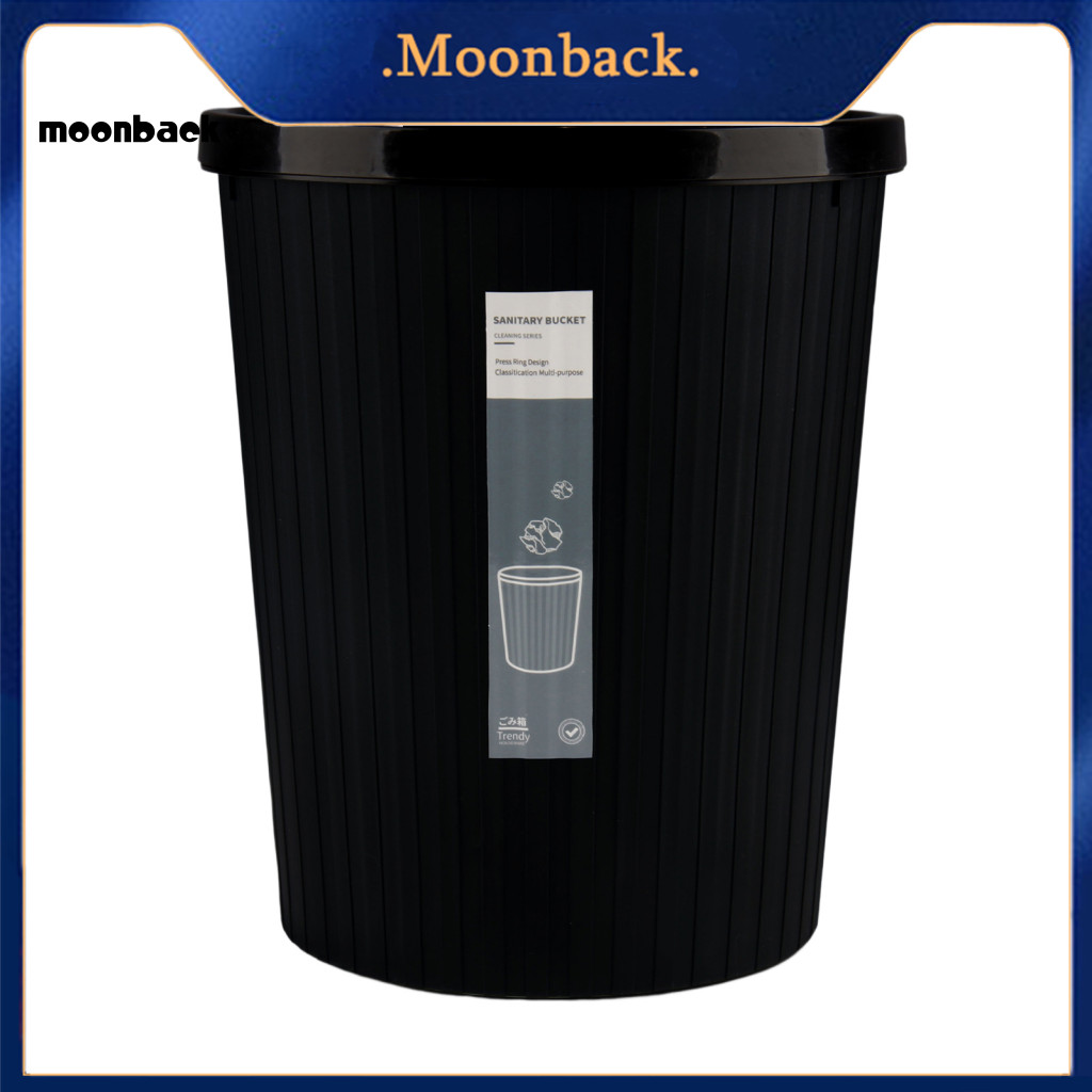 Moon Garbage Bin with Pressure Ring No Lid Space-Saving Plastic Kitchen ...