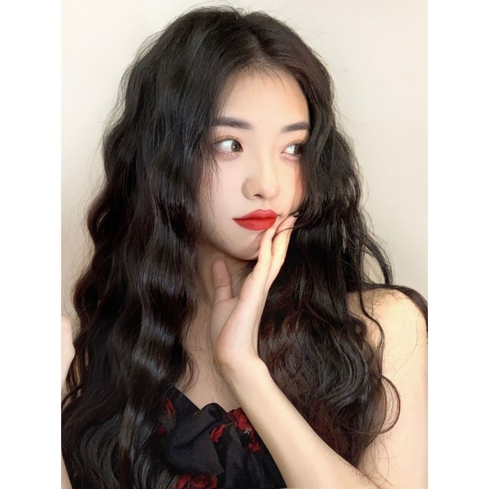 Wig Female Long One-Piece Female Curly Hair Fluffy Seamless Big Wave ...