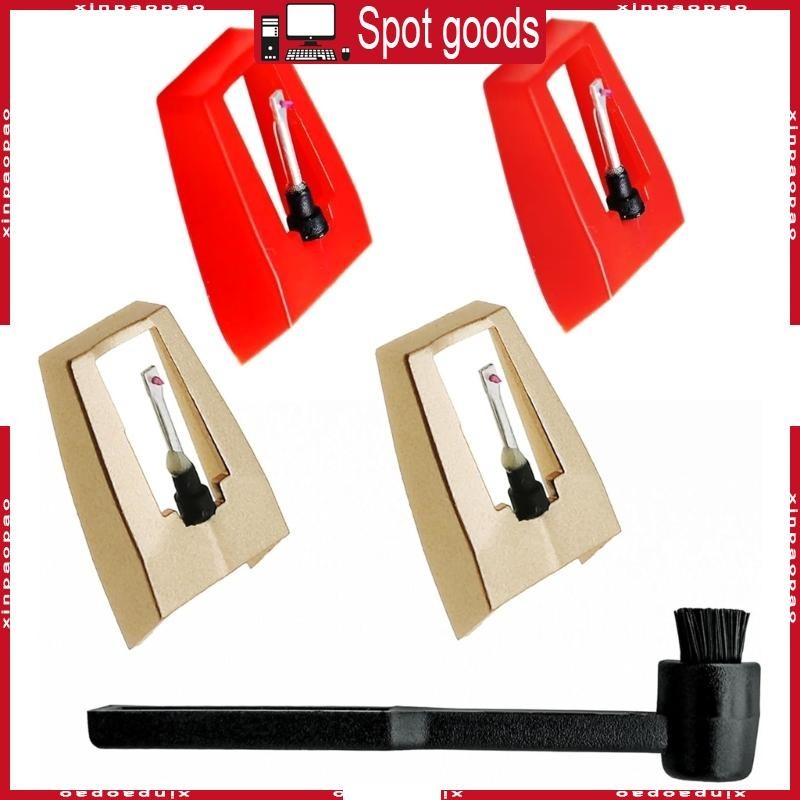 XI 4 Pack Record Player Needle Replacement Styluses Plastic Texture for ...