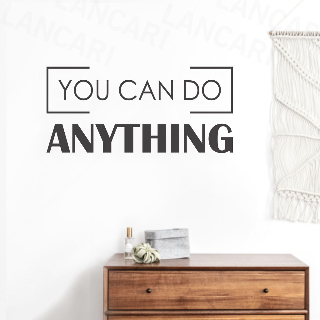 Office stickers Motivational office Wall Stickers You Can't Do Anything ...