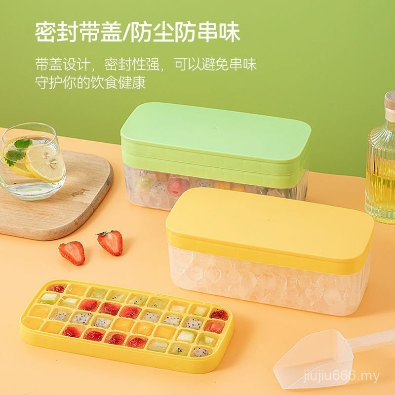 Ice Cube Mold Ice Box Food Grade Ice Tray Refrigerator Ice Storage ...