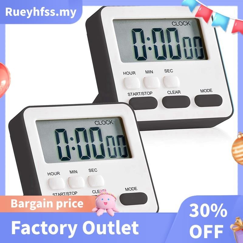 Excellent 24-Hours Digital Kitchen Timer, Large Display, Loud Alarm, Magnetic Backing Stand ...