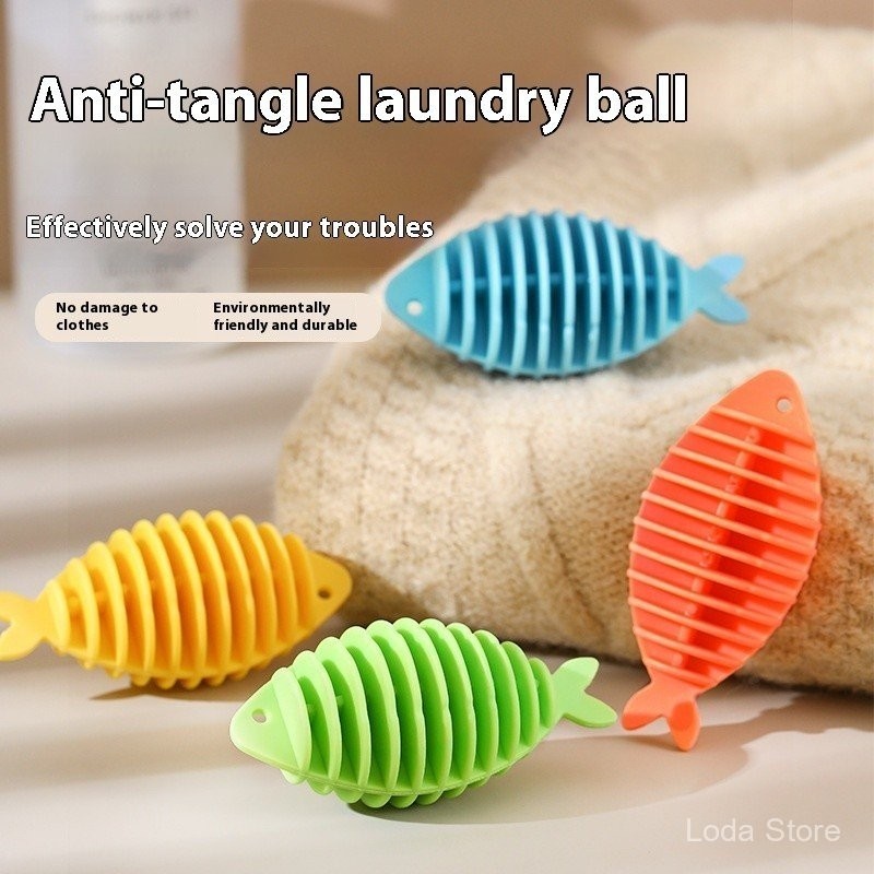[Ready Stock] Soft Rubber Laundry Ball Small Fish Household Washing ...