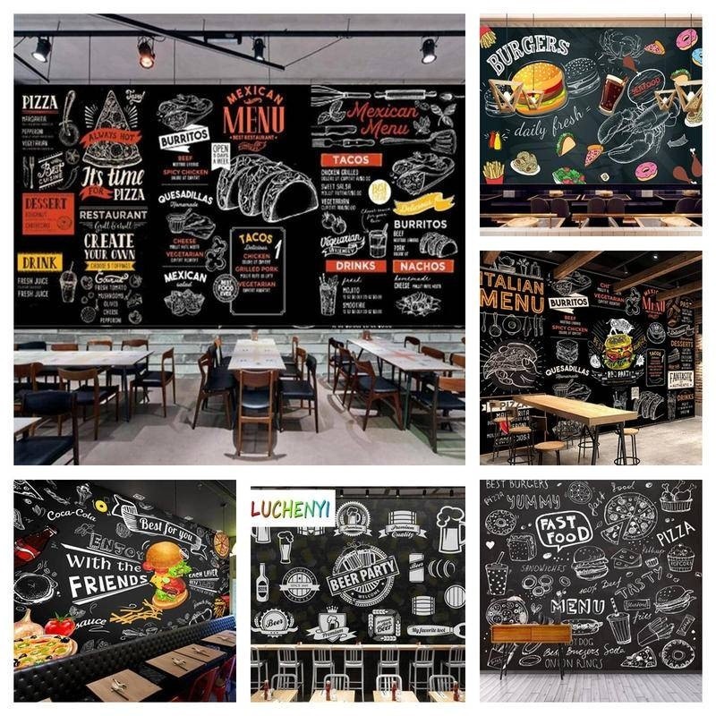Custom wallpaper Modern Catering Background Wall Mural Wallpaper ...