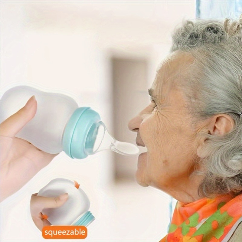 Silicone Squeeze-able Feeding Cup for Elderly, Paralyzed Patient, Non ...