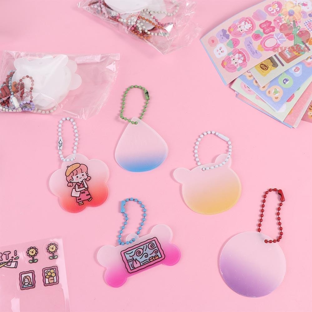 AVUKA DIY Keychain Making Kit DIY Keychain Girl Toy Goo Card Sticker ...