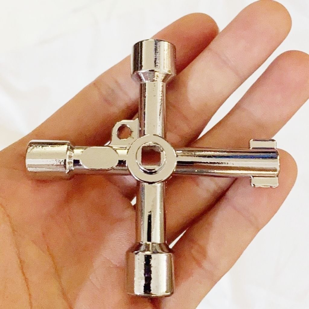 Universal Multifunctional 5-in-1 Cross Key Water Meter Electric Control ...