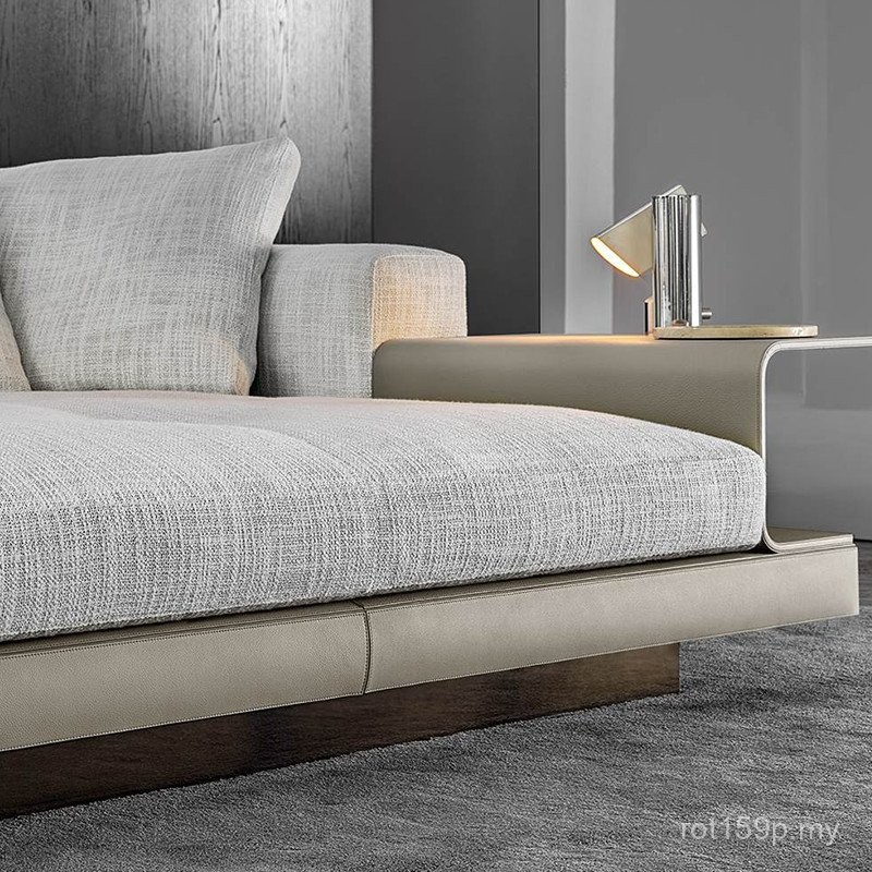 Connelly Gaya Itali Sofa Bawah Ruang Tamu Lapisan Atas Gabungan Kulit ...