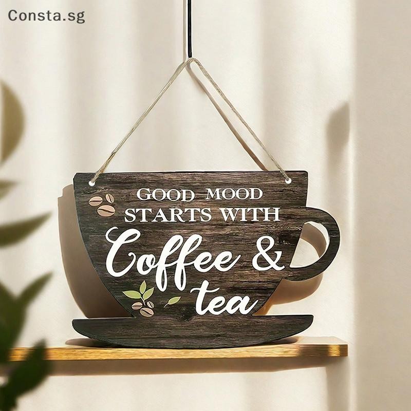 [Cons] Coffee Tea Wooden Signs Rustic American Signs Cafe Coffee Bar ...