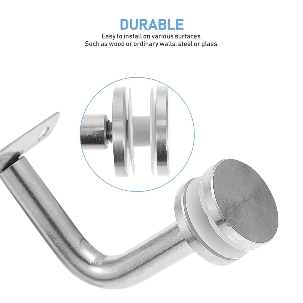 Glass handrail bracket clip 304 stainless steel glass clamp railings ...