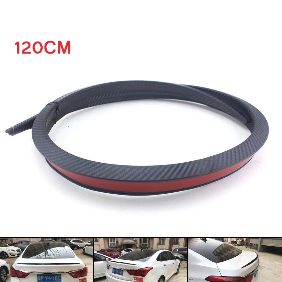 1.2M Carbon Fiber Color Car Trunk Spoiler Rear Wing Lip Trim Sticker ...