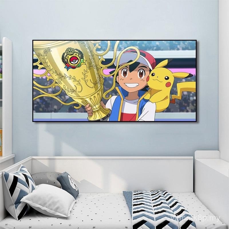 Pokémon Ash Ketchum Pemenang Anugerah Tatal Dinding Bilik Tidur Pokémon ...