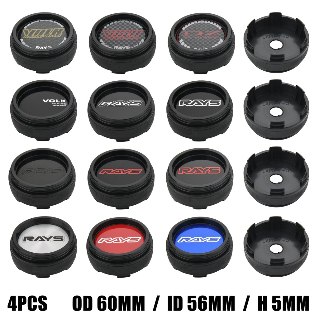 JDM Car Styling 60mm VOLK Sport Rim Cover Cap Wheel Center Cap Wheel ...