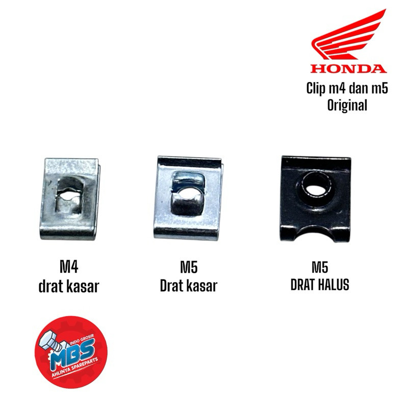 Original M4 and M5 clips, rough thread and smooth thread, beat vario ...