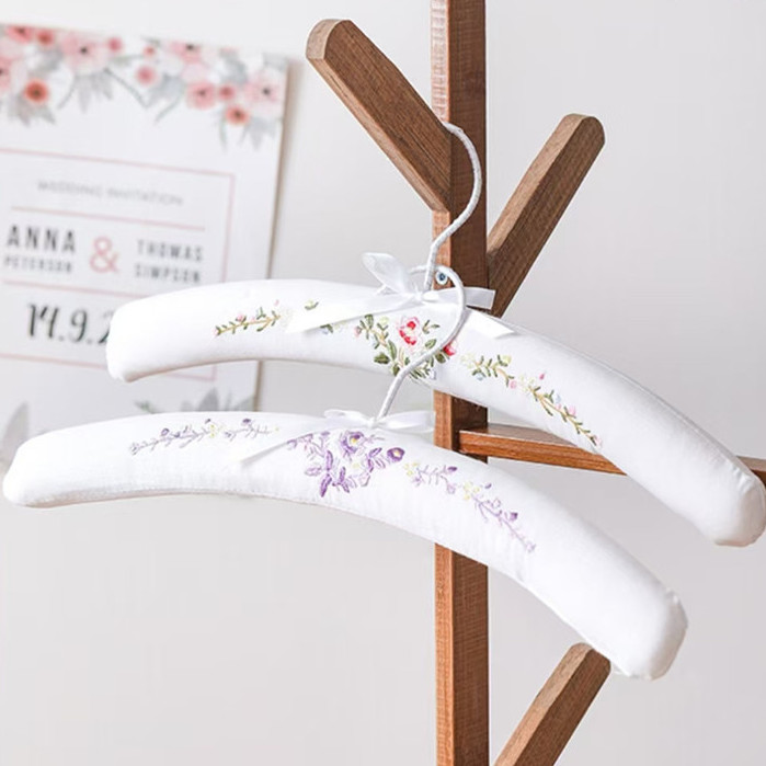 38cm Elegant Cloth Art Embroidery Hanger Adult White Wedding Dress ...