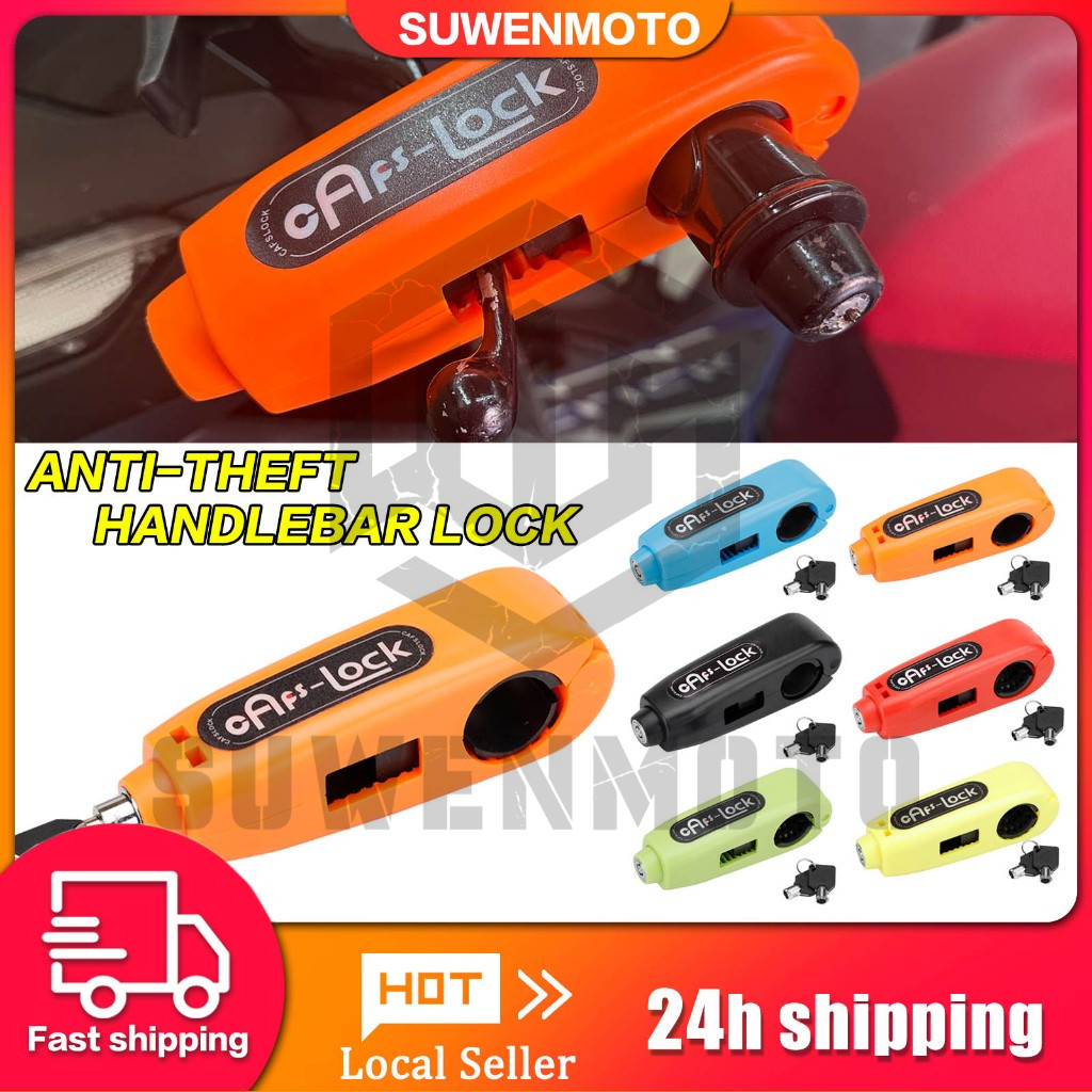Motorcycle Anti-Theft Lock Motorbike Lock Handlebar Lock Grip Caps Lock ...