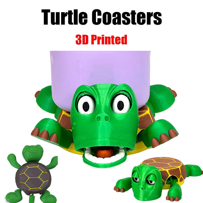 Turtle Coasters Action Finure 3D Printed Turtle Model Toy for Kids ...