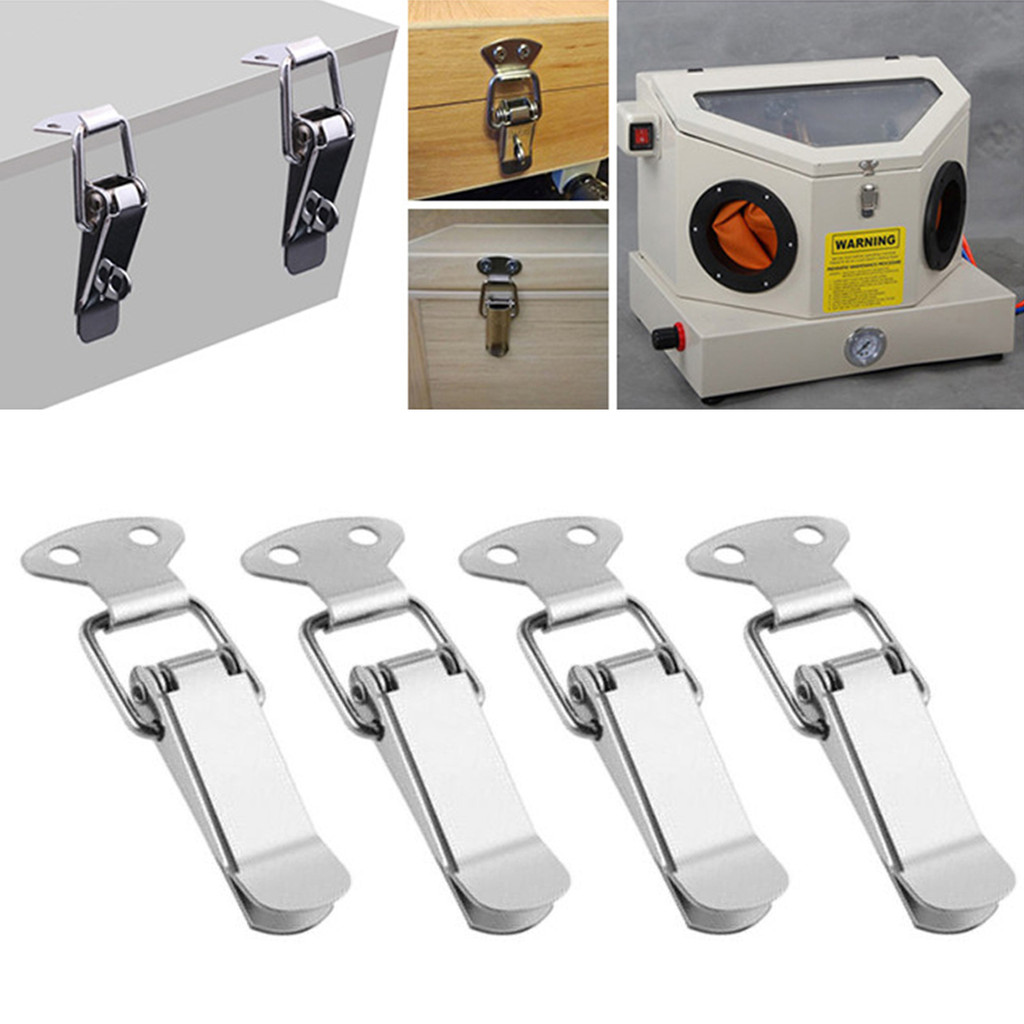 4PCS Cabinet Boxes Spring Loaded Latch Catch Toggle Hasp, Mild Steel ...