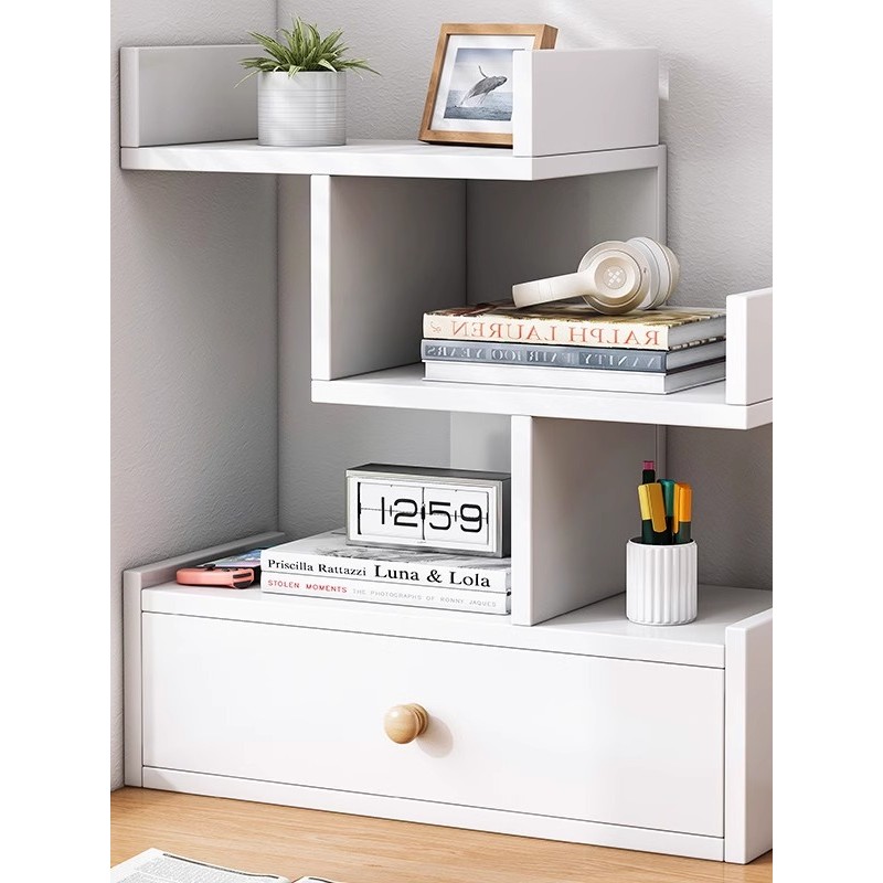 Desktop Mudah Rak Buku Kecil Desktop Pelajar Rak Penyimpanan Selebriti ...