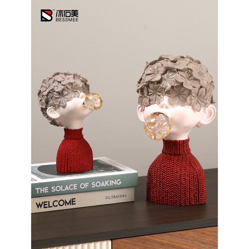 Cahaya Nordic Hiasan Artistik Mewah Ruang Tamu Moden Rak Buku Kabinet ...