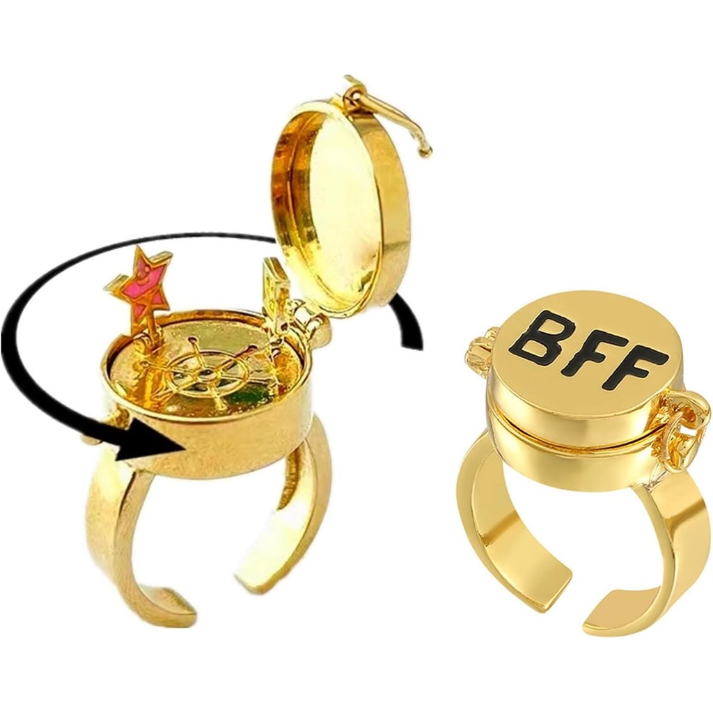 HOMEBEARJ Spongebob Rings BFF, Best Friends Forever Bff Rings, 14k Gold ...