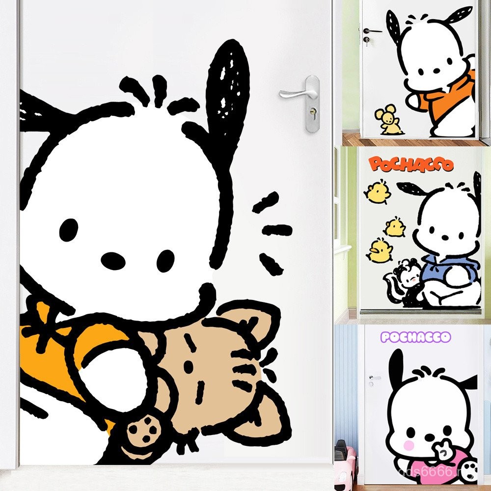 Pacha Dog Cartoon Door Sticker Wardrobe Anime Sticker Puppy Children's ...